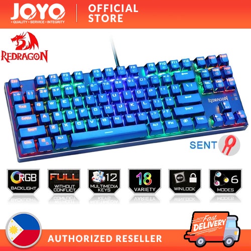 REDRAGON K566-RGB MECHANICAL GAMING KEYBOARD METALLIC BLUE COATING ...