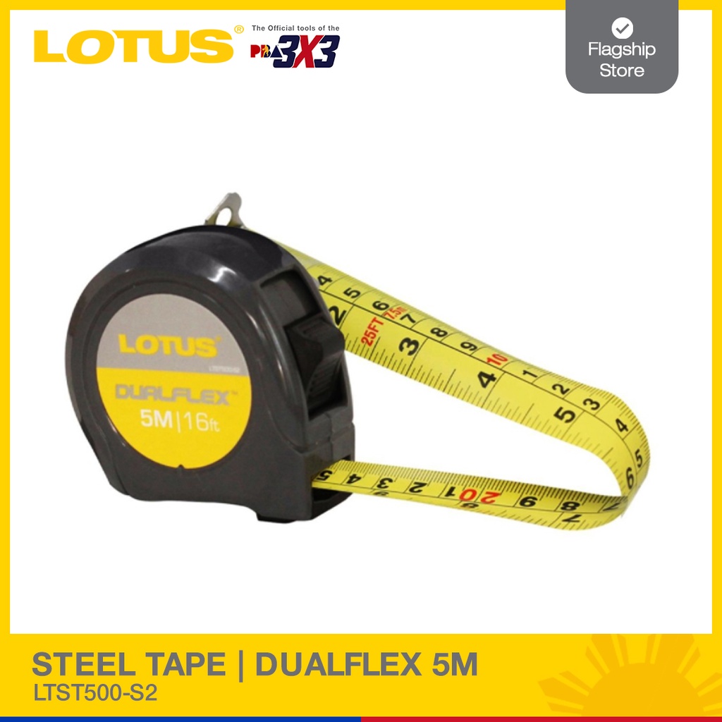 Lotus Steel Tape Dualflex 5m LTST500-S2 - Measuring Tools | Shopee ...