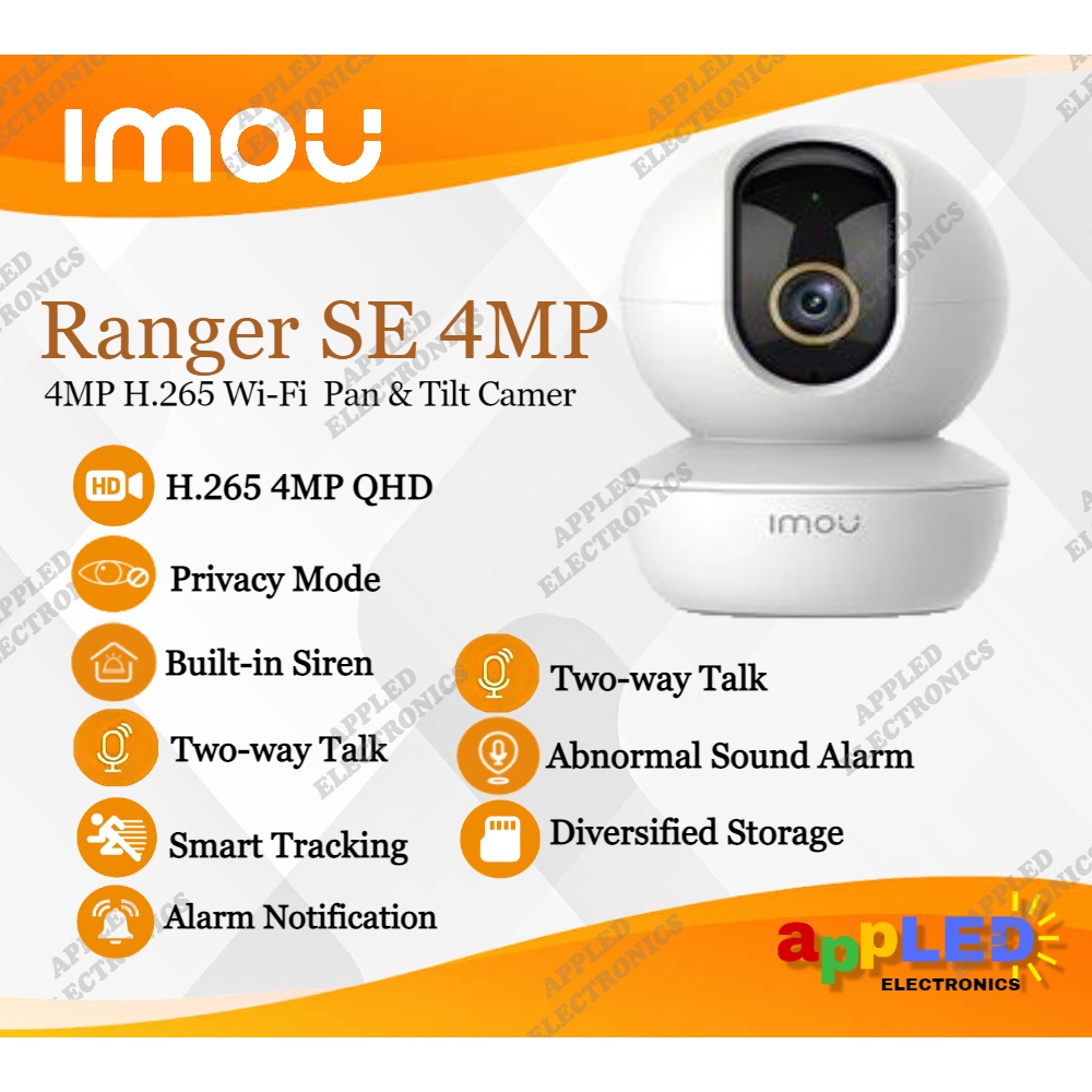 Imou Ranger SE 4MP Wi-Fi Camera Baby Monitor Night Vision Built-in Mic ...