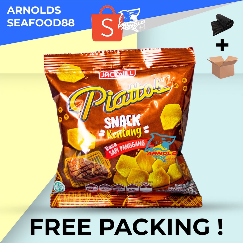 Piattos Snack Roasted Beef Potatoes 10 gr / Potato Snacks (Unit ...