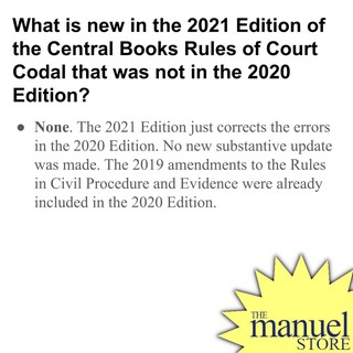 Codal (Central)(2021) Revised Rules of Court 2020 2019 Civil Procedure ...