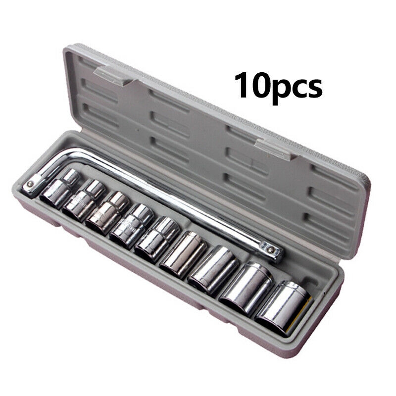 READY STOCK Set Kotak Alat Spanar 10pcs 1/2" L Type Spanner Box Socket ...