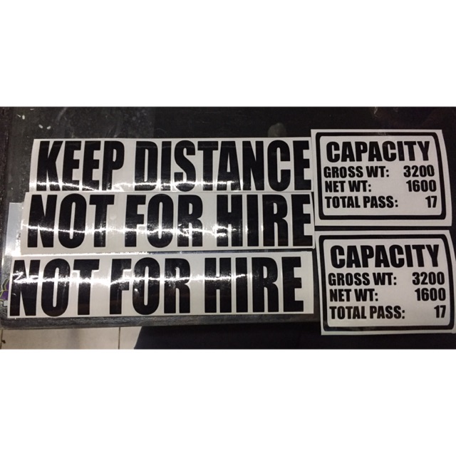Truck Not For Hire / Keep Distance Sticker | Shopee Philippines