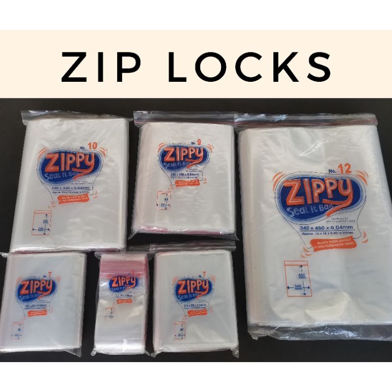 ZIP LOCKS 100 pcs - a lot of sizes available (AFFORDABLE AND GOOD ...