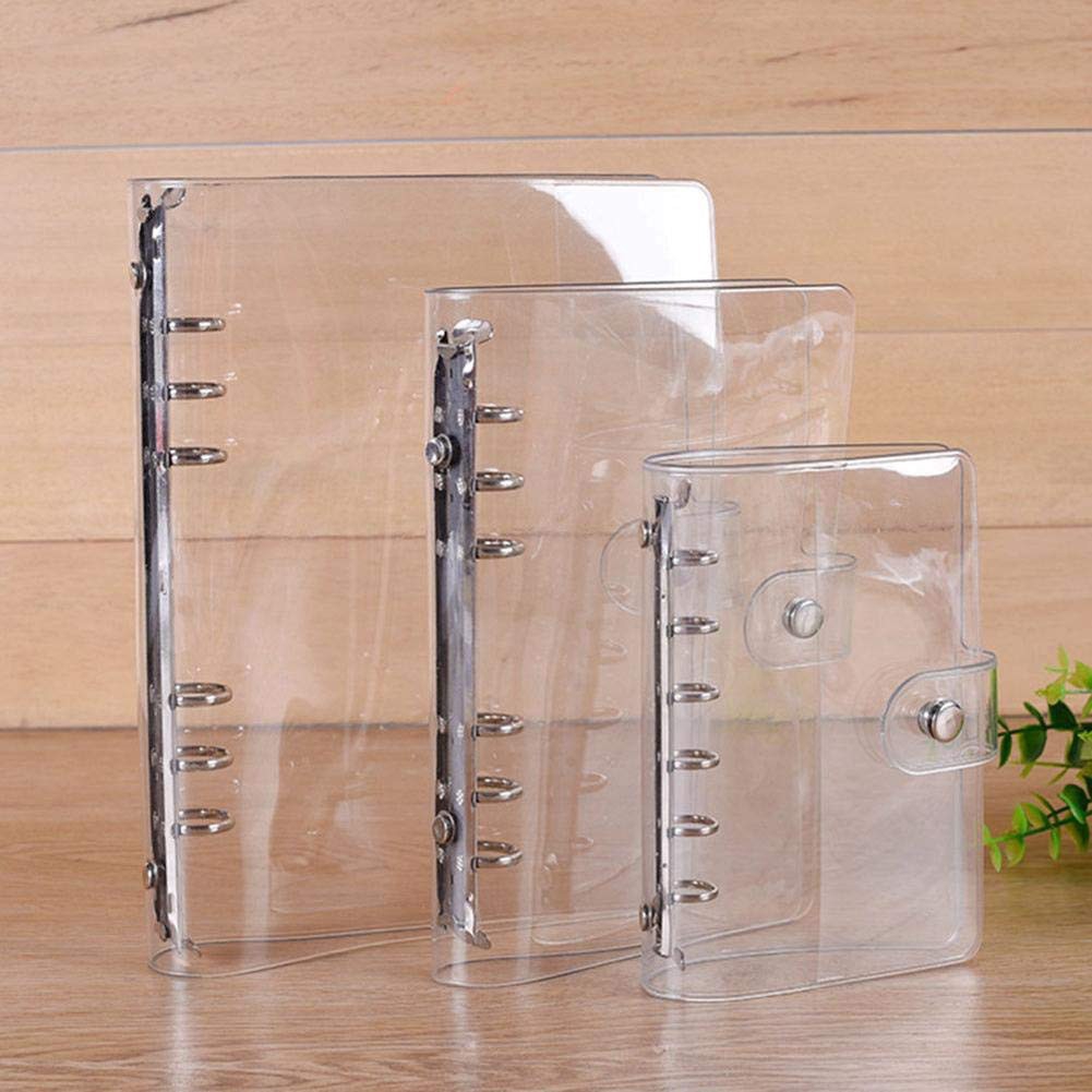 A7 A6 A5 6 Holes Clear Plastic Round Ring Binder Binding Cover 