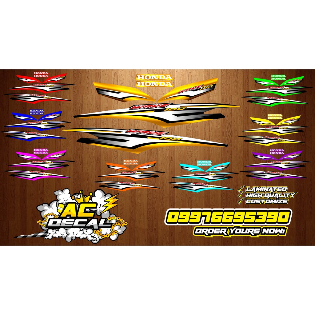 Wave 100 Decal (Stock Decal Design) | Shopee Philippines