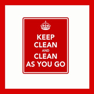 Clean as You Go Signage Laminated/PVC/Sticker | Shopee Philippines