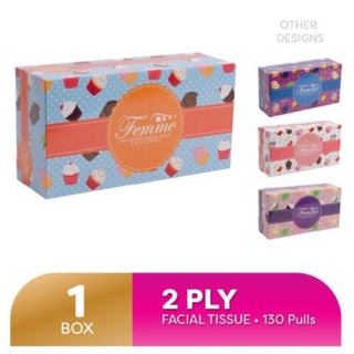 Femme Facial Tissue Econo Box 130 Pulls 2Ply 260 Sheets | Shopee ...
