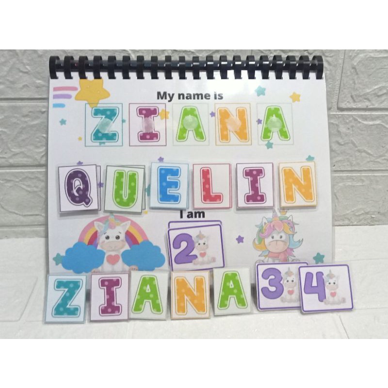 Editable Name and Age Busy Book Interactive Laminated Activity ...