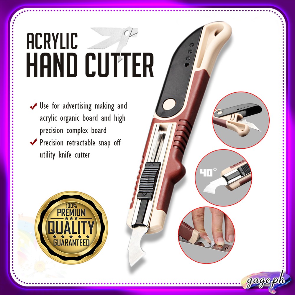 Multi-Function Hand Cutter Hook Blade (Acrylic Cutter & Retractable ...