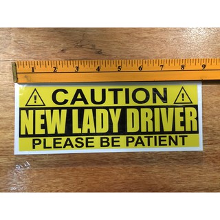 Vinyl Sticker - NEW LADY DRIVER - Car Sticker | Shopee Philippines