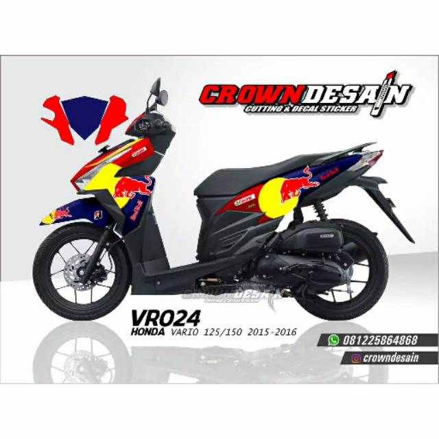 Vario 125 And 150 Sticker Decal Vario 125 And Vario 150 Redbull Decal ...