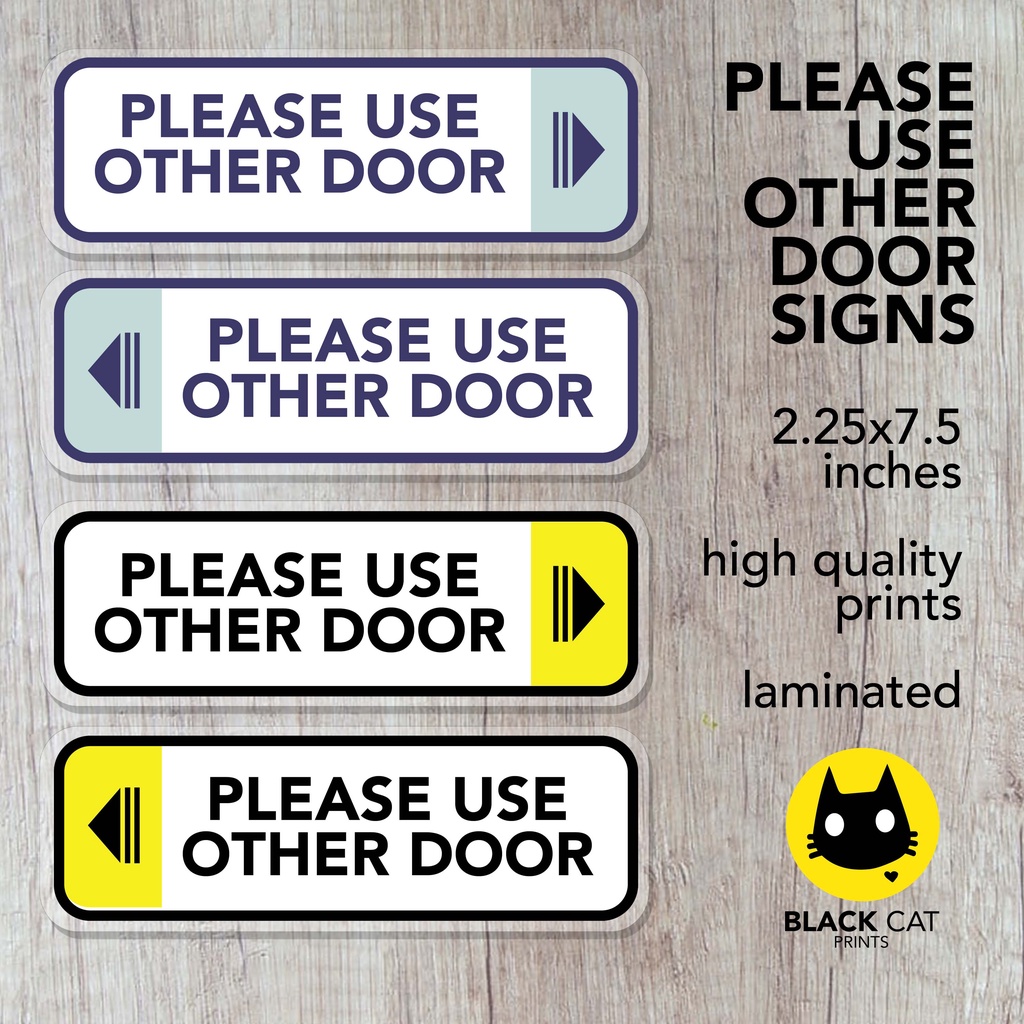 Please Use Other Door Sign | Laminated Signage | Door Label | Shopee ...