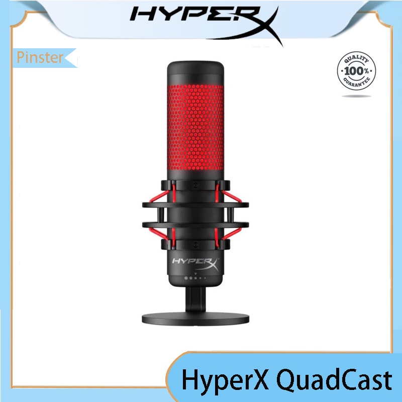 HyperX QuadCast USB Condenser Full-featured Standalone Gaming ...