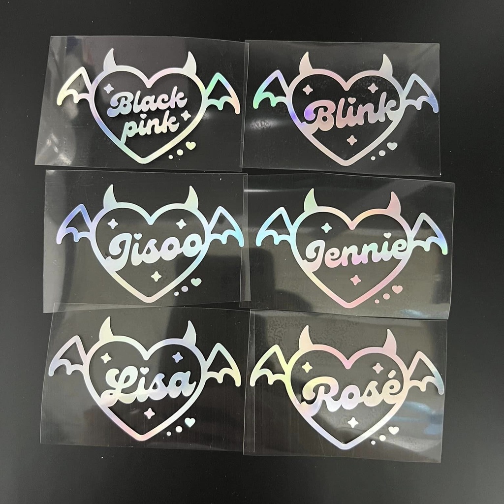 BLACKPINK VINYL DECAL LIGHT STICK STICKER | Waterproof member name ...