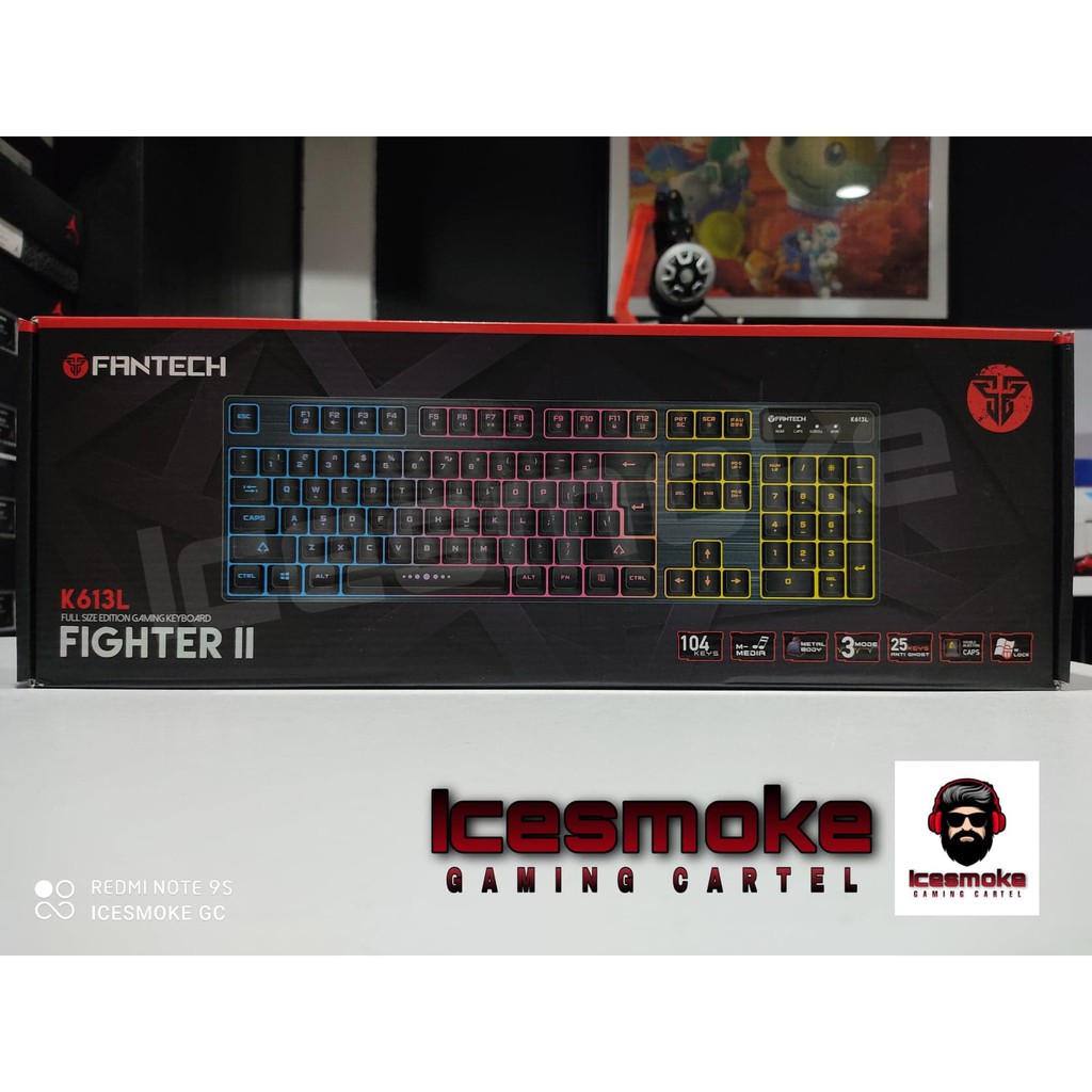 Original Fantech Fighter II K613L Full Size Edition Membrane Gaming Keyboard presyo ₱795
