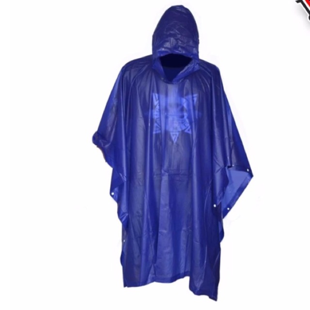 #892 Poncho blue waterproof raincoat | Shopee Philippines