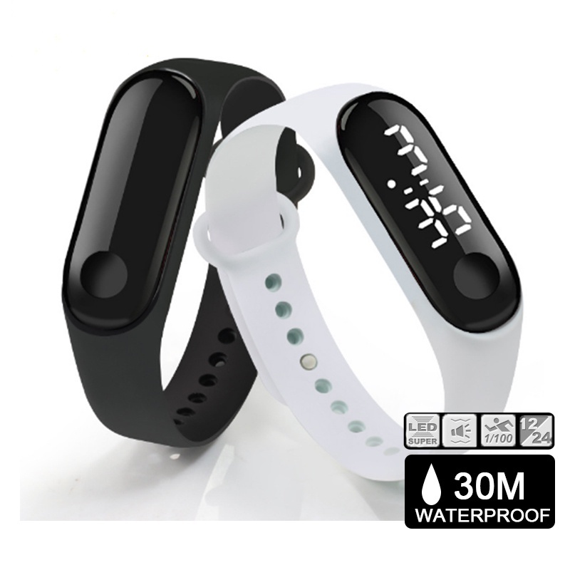 Candy Colors Digital Watch 30M Waterproof Touch Screen Led Bracelet ...