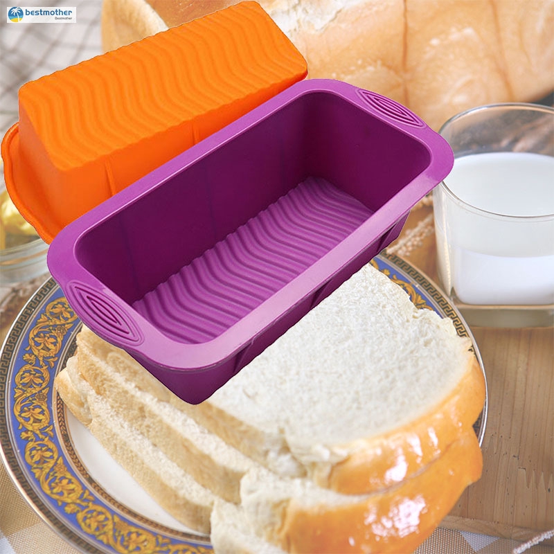 Rectangle Toast Bread Mold Silicone Jelly Ice Baking Mould Cake Loaf ...
