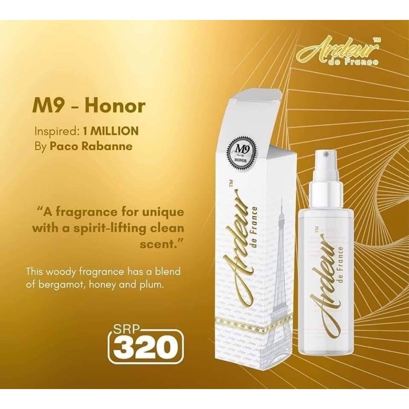 Ardeur De France Perfume 1Million Paco Rabanne for Men | Shopee Philippines