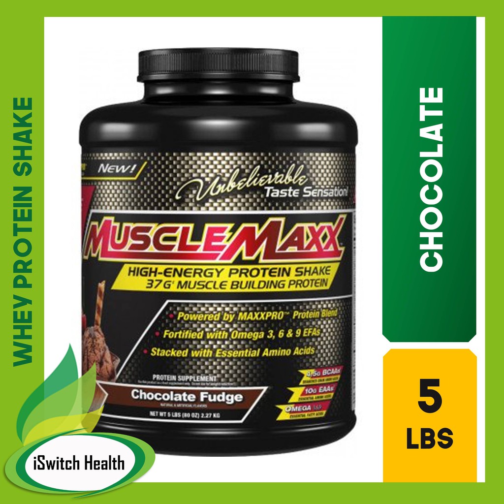 MuscleMaxx High Energy Protein Shake Ultimate Muscle Builder - 5lbs ...