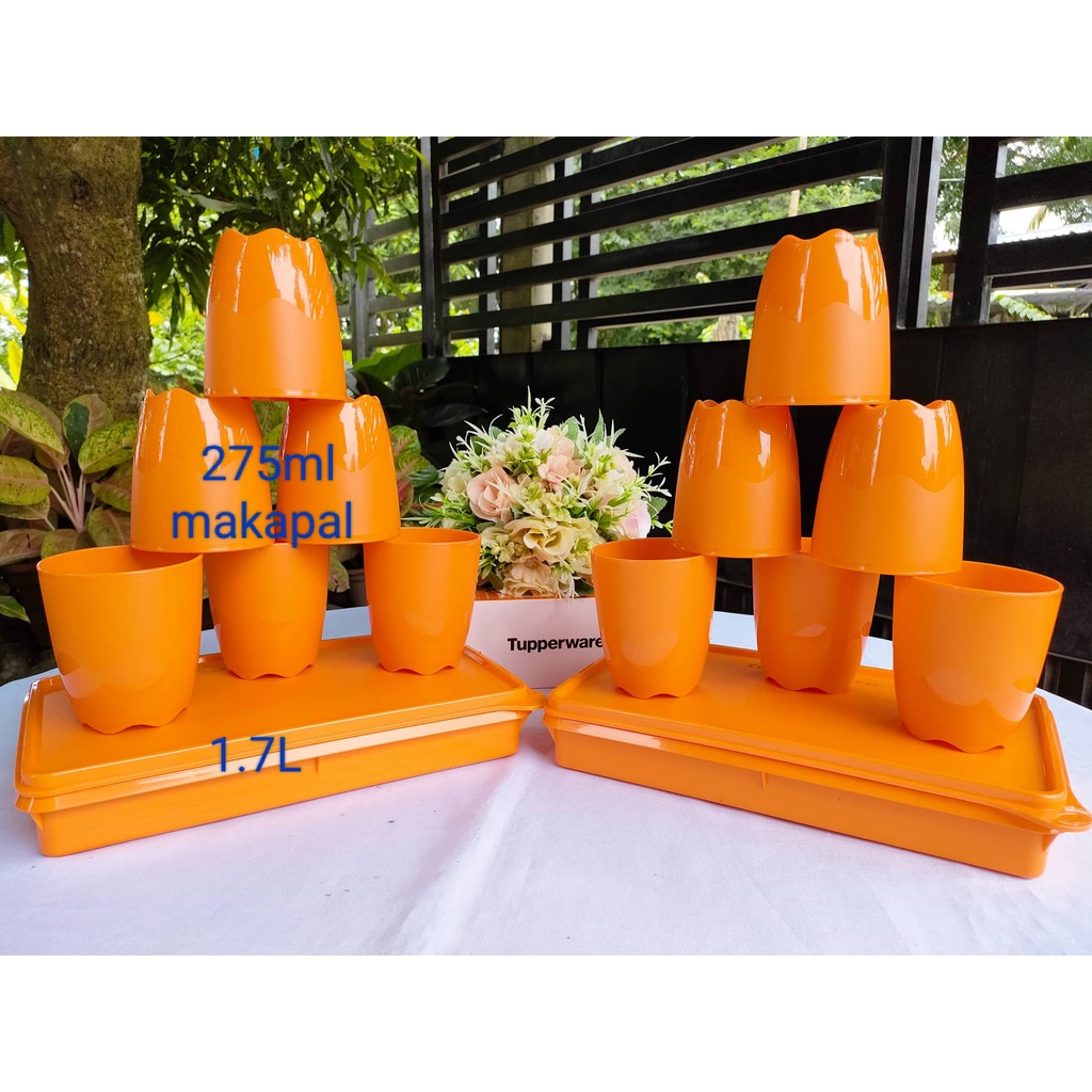 Tupperware 2pc Merienda Helper & 12 pc Floria Tumbler SET | Shopee ...