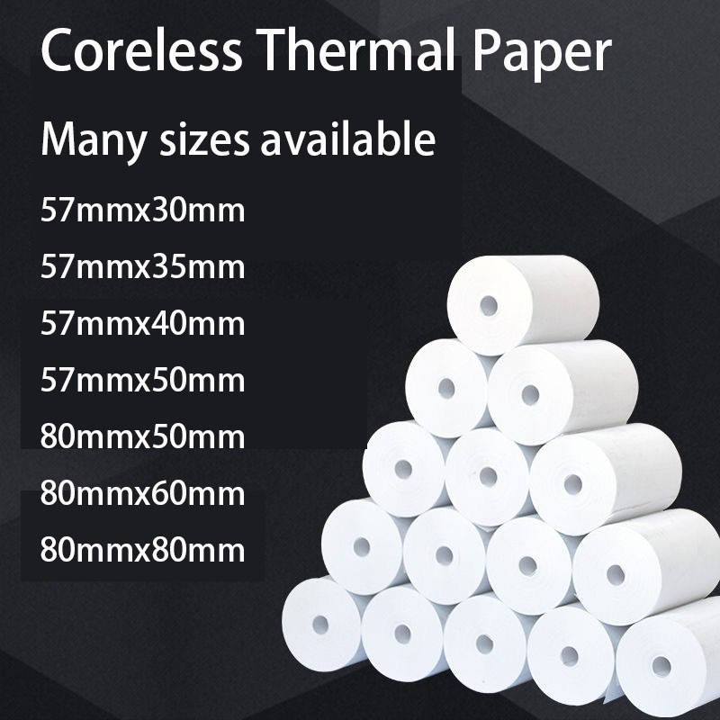 10 Rolls 57mm X 40mm Coreless Thermal Paper For POS Receipt For