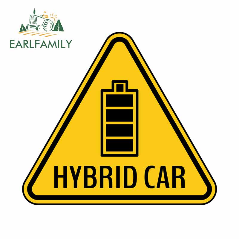 EARLFAMILY 13cm x 11.7cm for Hybrid Car Caution Waterproof Decal Vinyl ...