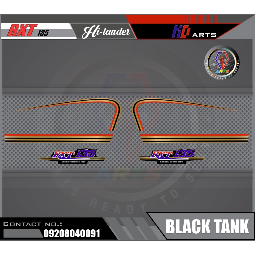 YAMAHA RXT 135 "High lander" : Customized Motorcycle Decals, Laminated ...