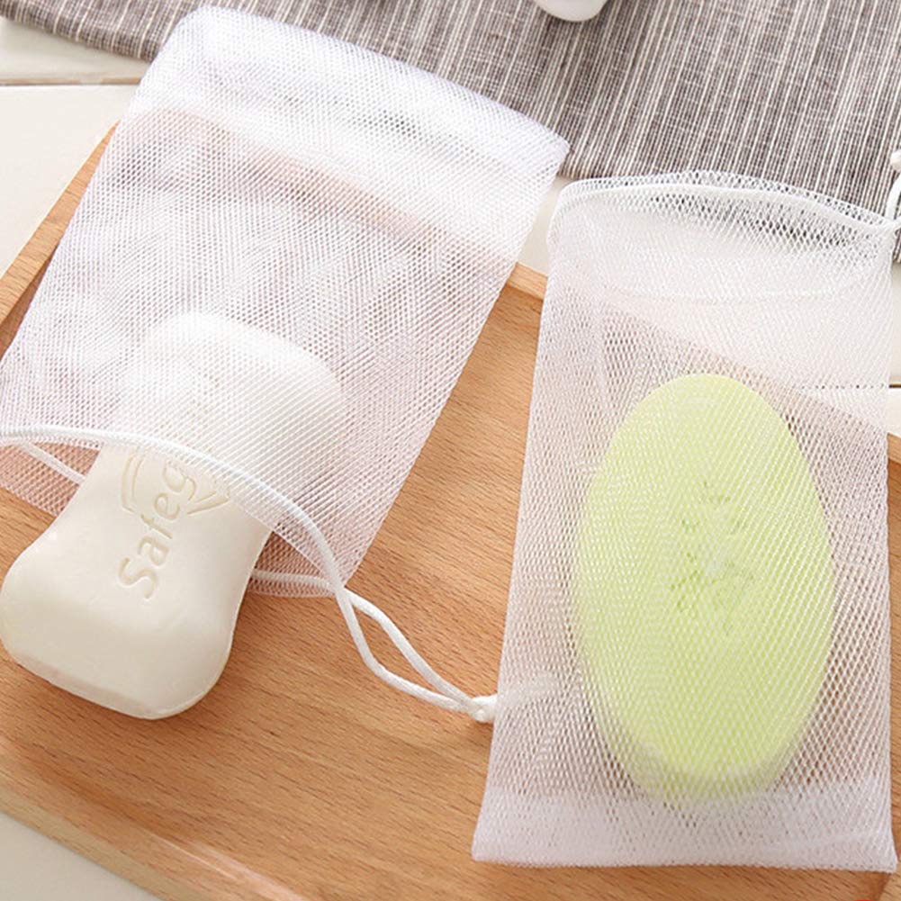 Exfoliating Mesh Soap Pouch Bubble Foaming Nets Soap Bag Soap Saver