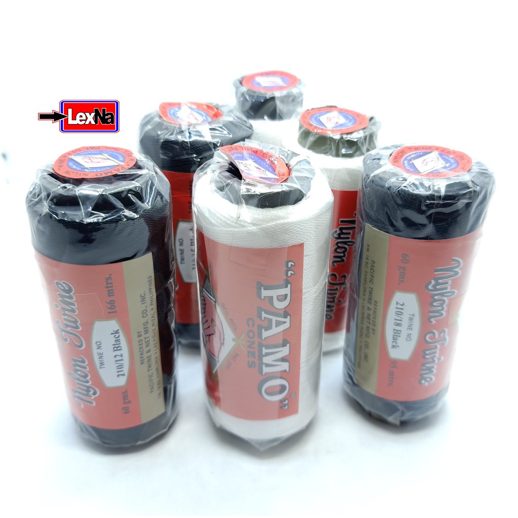 Pamo Thread Black, White, Maroon/Nylon Twine Thread/Shoe Thread/Fish ...
