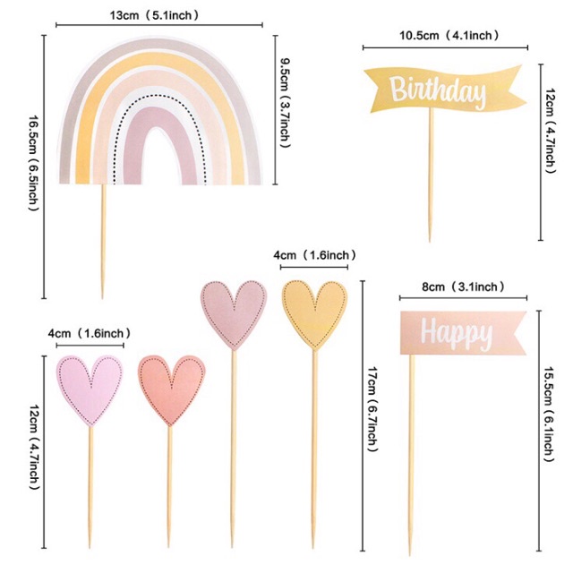 Boho Rainbow Cake Topper set | Shopee Philippines