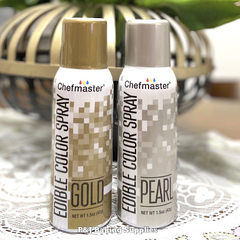 Chefmaster Edible Spray Paint 1.5oz ( Gold / Pearl / Silver ) | Shopee ...