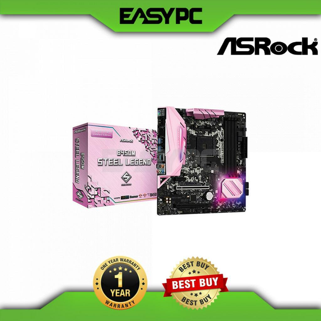 Asrock B450M Steel Legend Pink Edition Socket Am4 Ddr4 Gaming ...