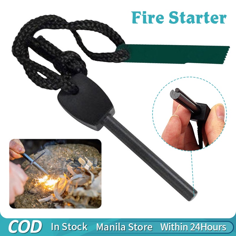 Fire Starter Outdoor Survival Magnesium Flint Stone Camping Equipment ...