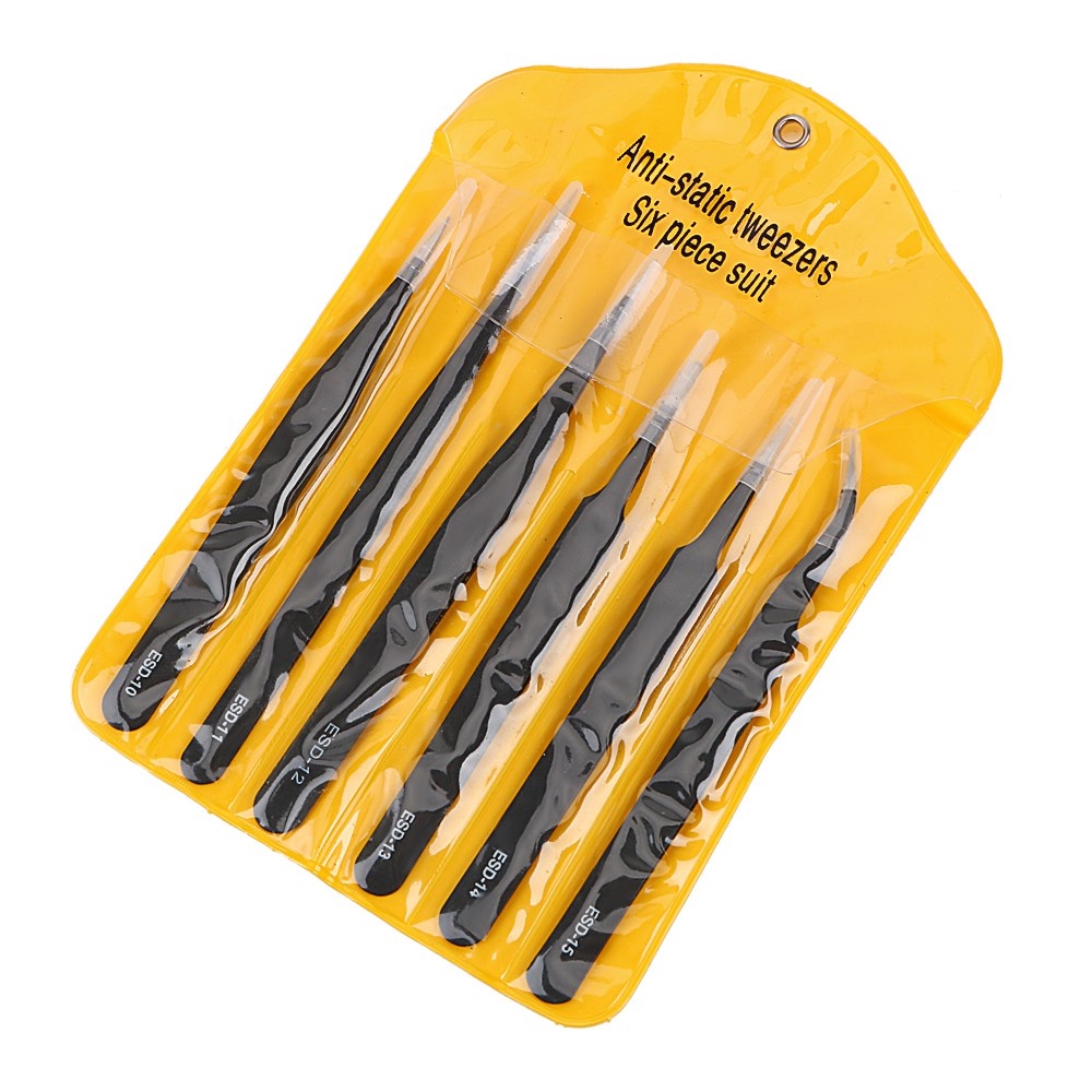 Anti Static 6Pcs/Set Industrial Repair Tweezer Precision Tweezers Set ...