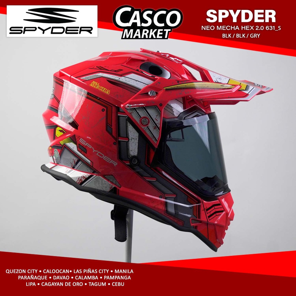 SPY NEO SERIES HEX 2.0 MECHA DUAL SPORT MOTORCYCLE HELMET | Shopee ...