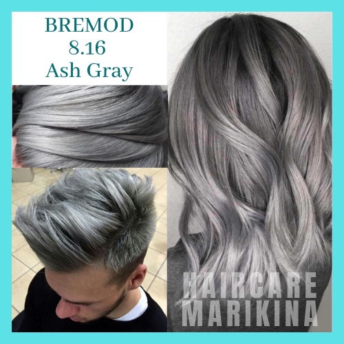 8.16 ASH GREY Bremod Hair Color - With Oxidizer Set | Shopee Philippines