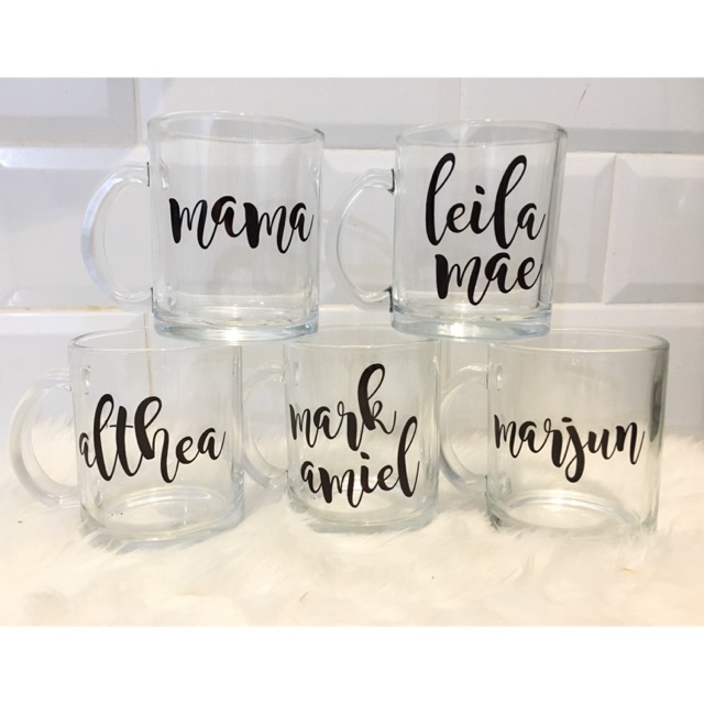 Personalized Clear Mug with Names gift ideas 02 SALE | Shopee Philippines