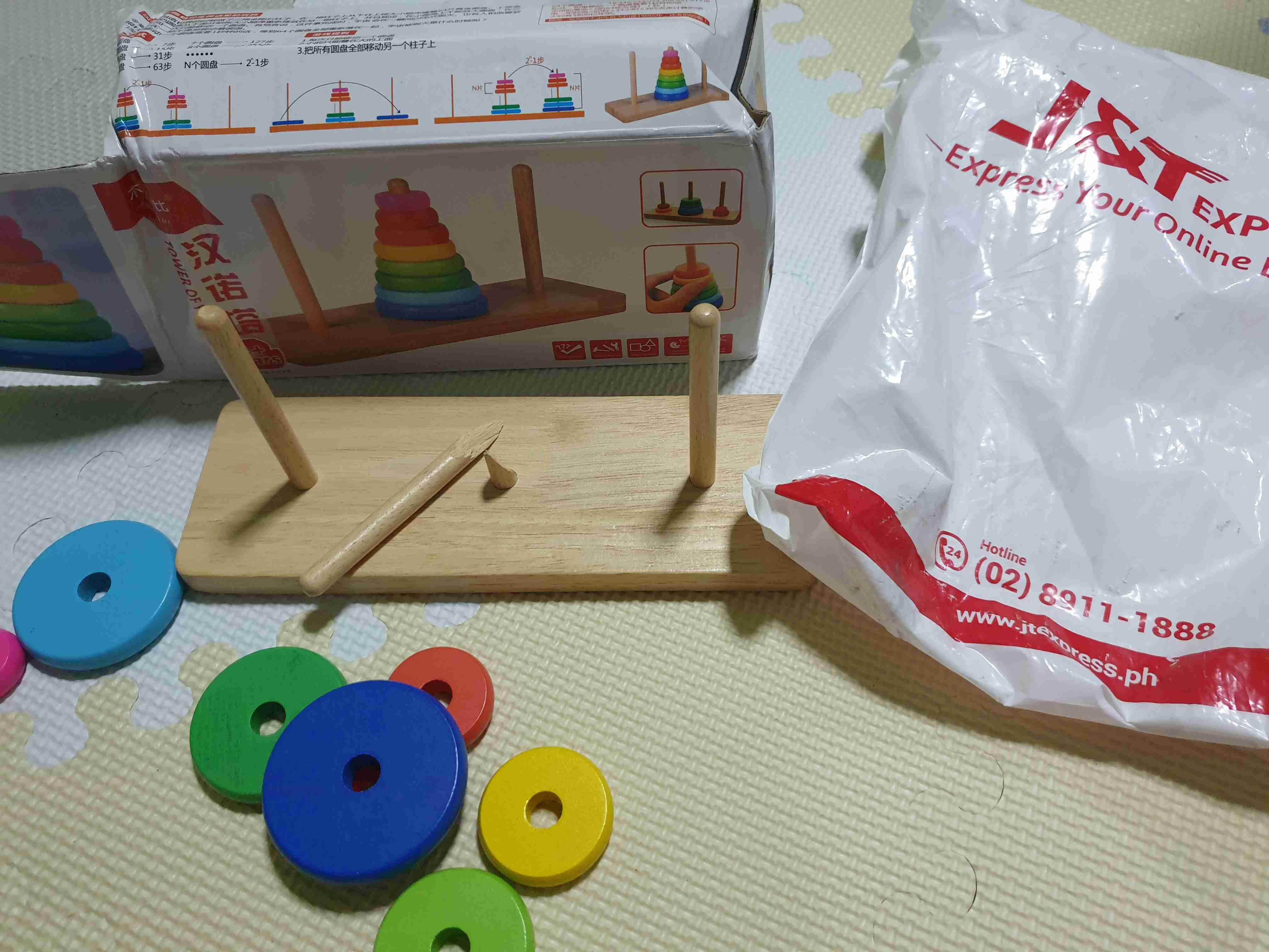 Tower of Hanoi wooden toy | Shopee Philippines