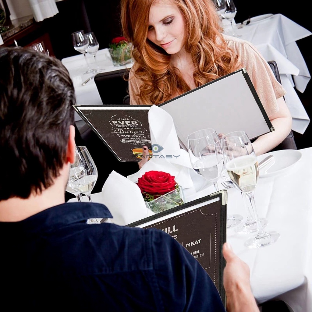 12 Pages 24 Faces A4 Transparent Menu Cover Restaurant Menu Folder Menu ...