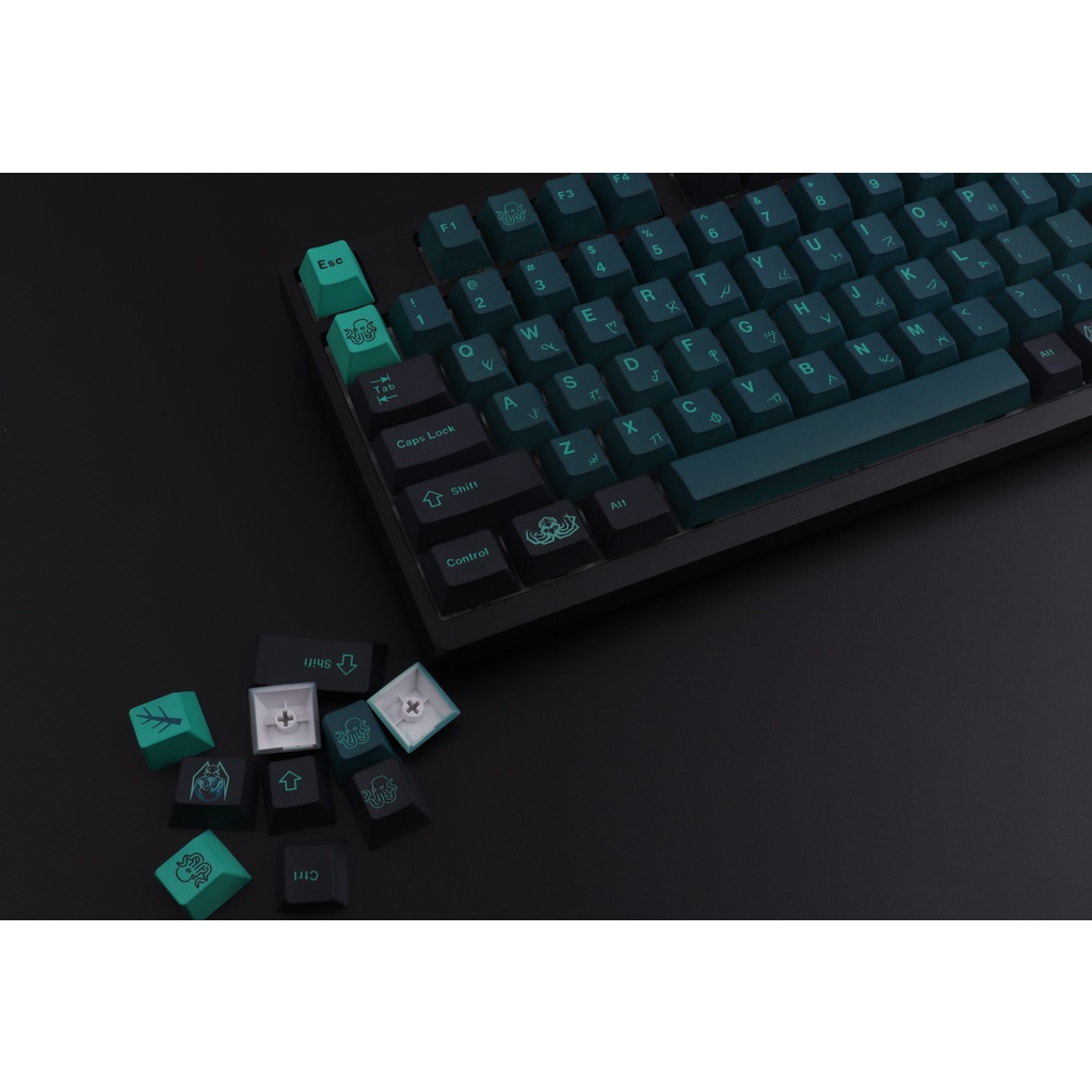 GMK Horror abyss PBT Keycap, 136 Keys keycaps Cherry Profile DYE-SUB ...