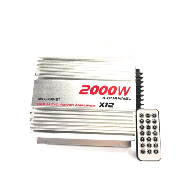 CAR AMPLIFIER X12 2000W with FM Radio / Bluetooth and USB Input ...