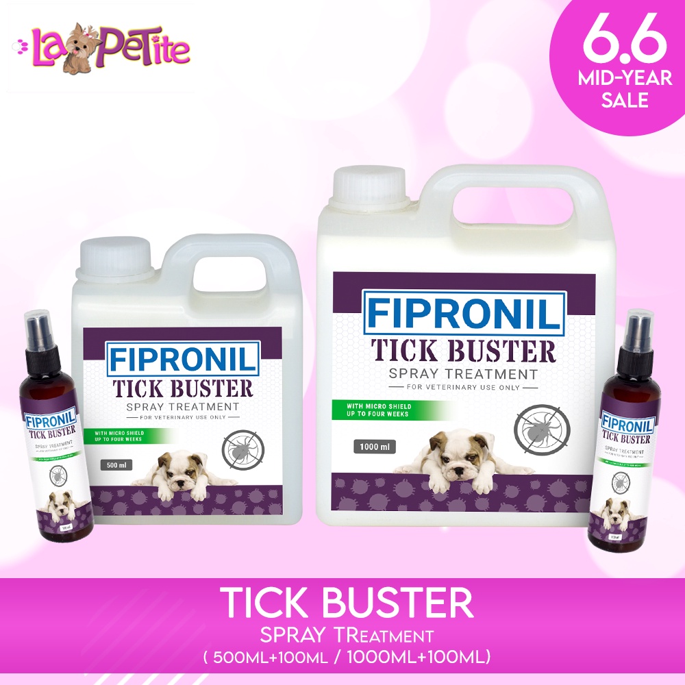 LKJ-Tick Buster Fipronil Spray Treatment Refill with 100mL Anti Ticks ...