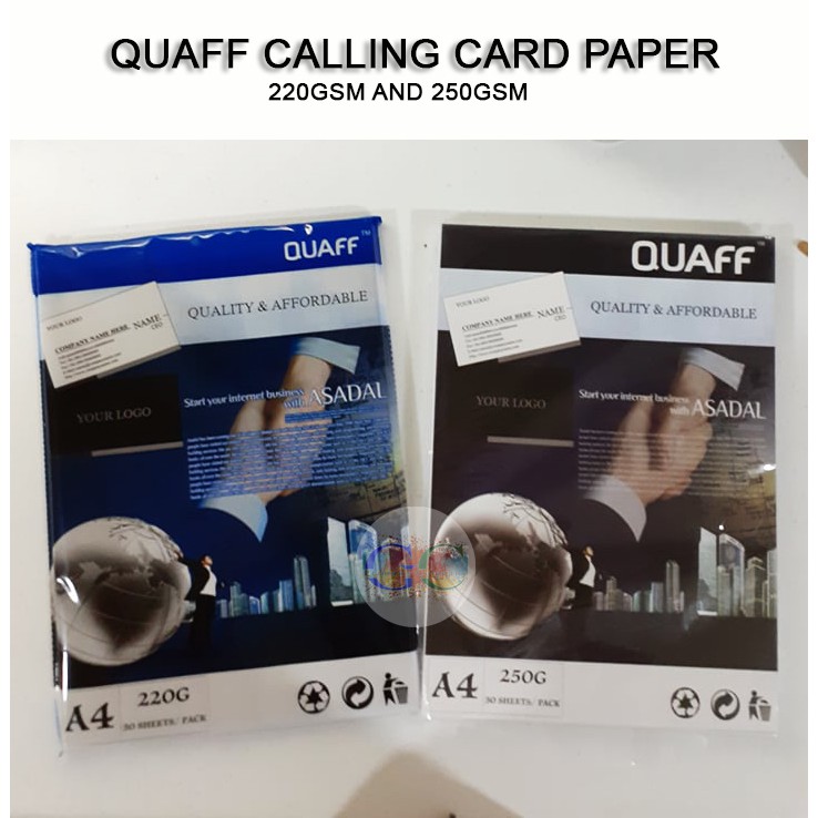 Quaff Calling Card Paper A4 220gsm/ 250gsm | Shopee Philippines