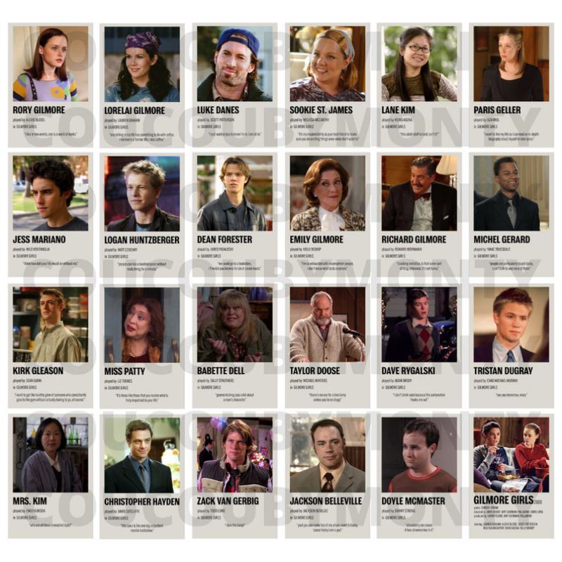 SET 24pcs Gilmore Girls Characters Waterproof Poster Print Pack ...
