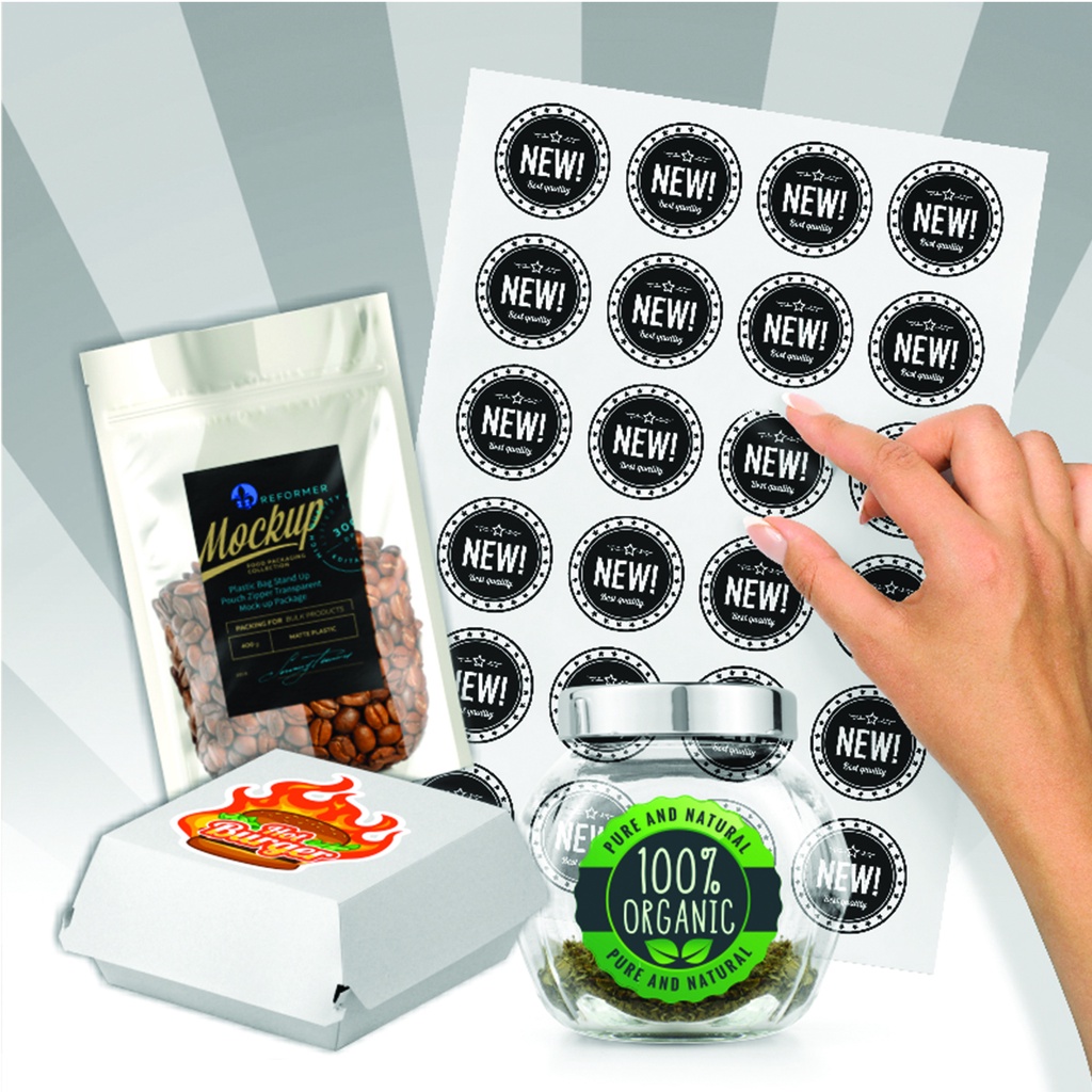 Sticker Labels - Pre Cut - A4 Size - Waterproof - Scratchproof ...