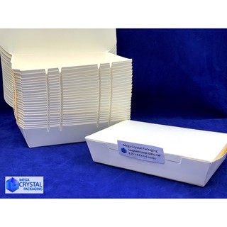 Trigem Meal Box Spaghetti Large 600 cc Laminated White ( 25 pcs. Per ...
