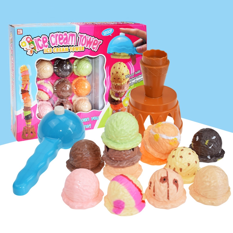Ice cream stack up toys kids cute simulation food educational toy for ...