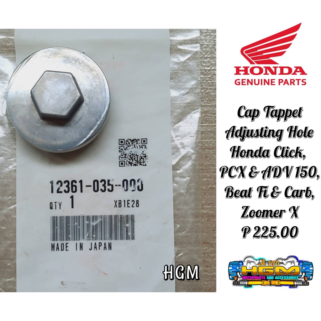CAP, TAPPET ADJUSTING HOLE CLICK 125i/150i V1&V2,ADV 150,PCX 150,ZOOMER ...